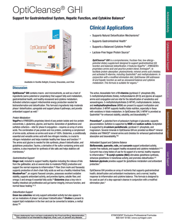 OptiCleanse GHI Vanilla by Xymogen | Sugar-Free Gastrointestinal Detox ...